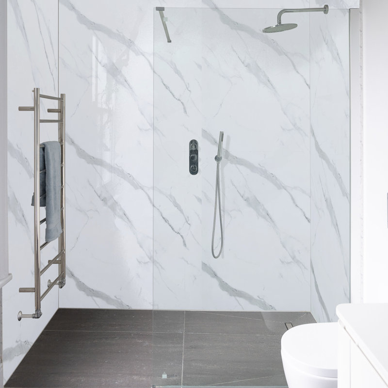 Espace Habitation Gbi Pvc Shower Wall Pannel Calcatta Marble Colour Wayfair Canada 